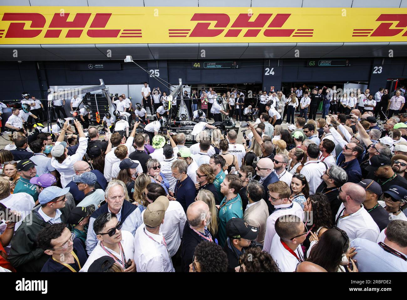 Mercedes AMG F1 Team spectators, fans during the 2023 Formula 1 Aramco ...