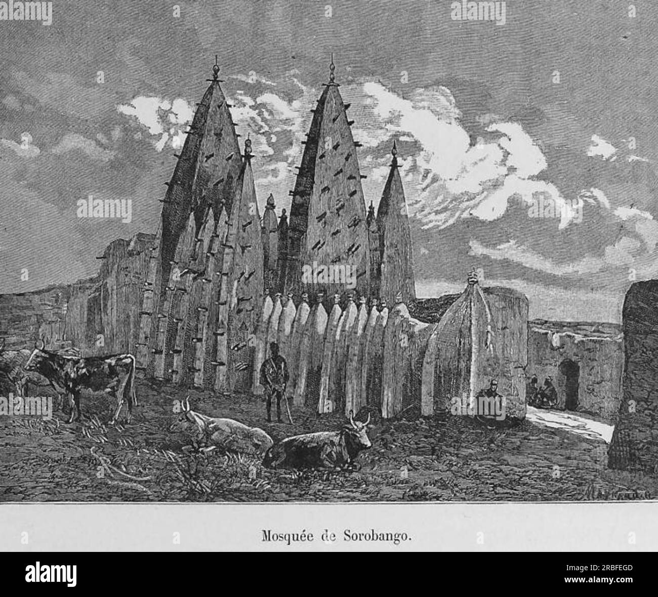 Mosque in Sorobango, of Traditional Baked-mud Sudano-sahelian ...