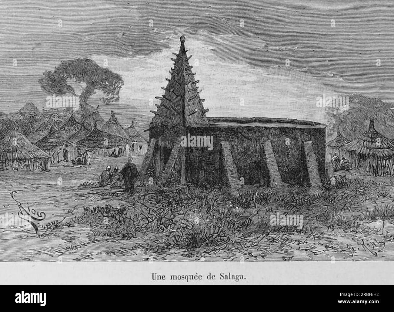 Mosque in Salaga in Ghana, of Traditional Baked-mud Sudano-sahelian ...