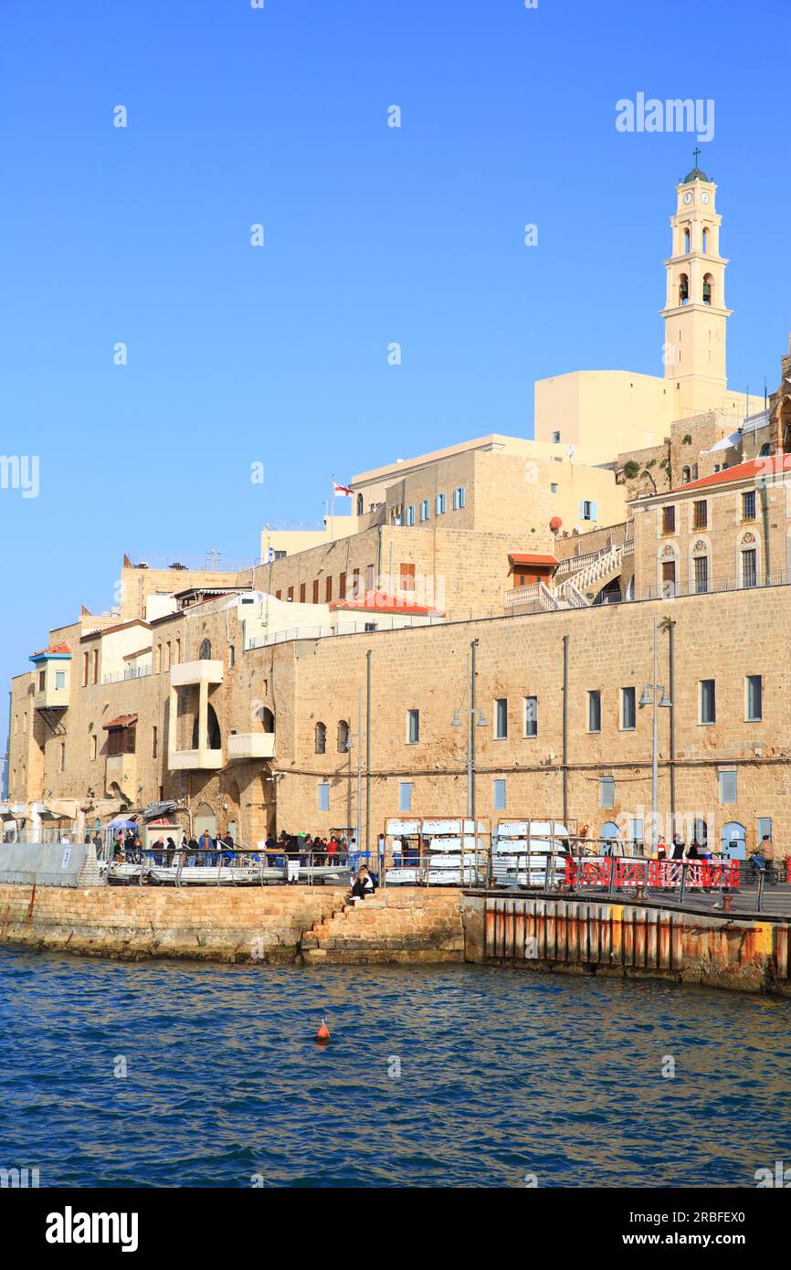 Jaffa, Israel - Fabruary 11, 2023: Jaffa port on a sunny day. The port ...