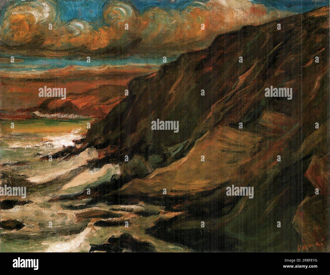 Romantic Landscape 1899 by Jozsef Rippl-Ronai Stock Photo - Alamy