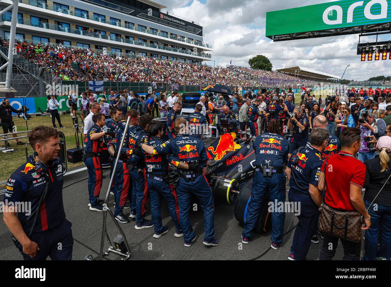Silverstone, Great Britain. 9th July, 2023. Oracle Red Bull Racing Team ...