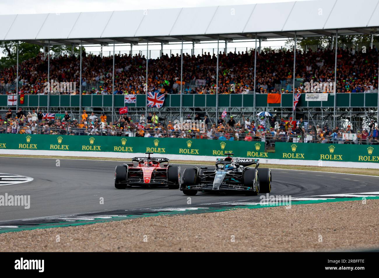 16 LECLERC Charles (mco), Scuderia Ferrari SF-23, action 63 RUSSELL ...