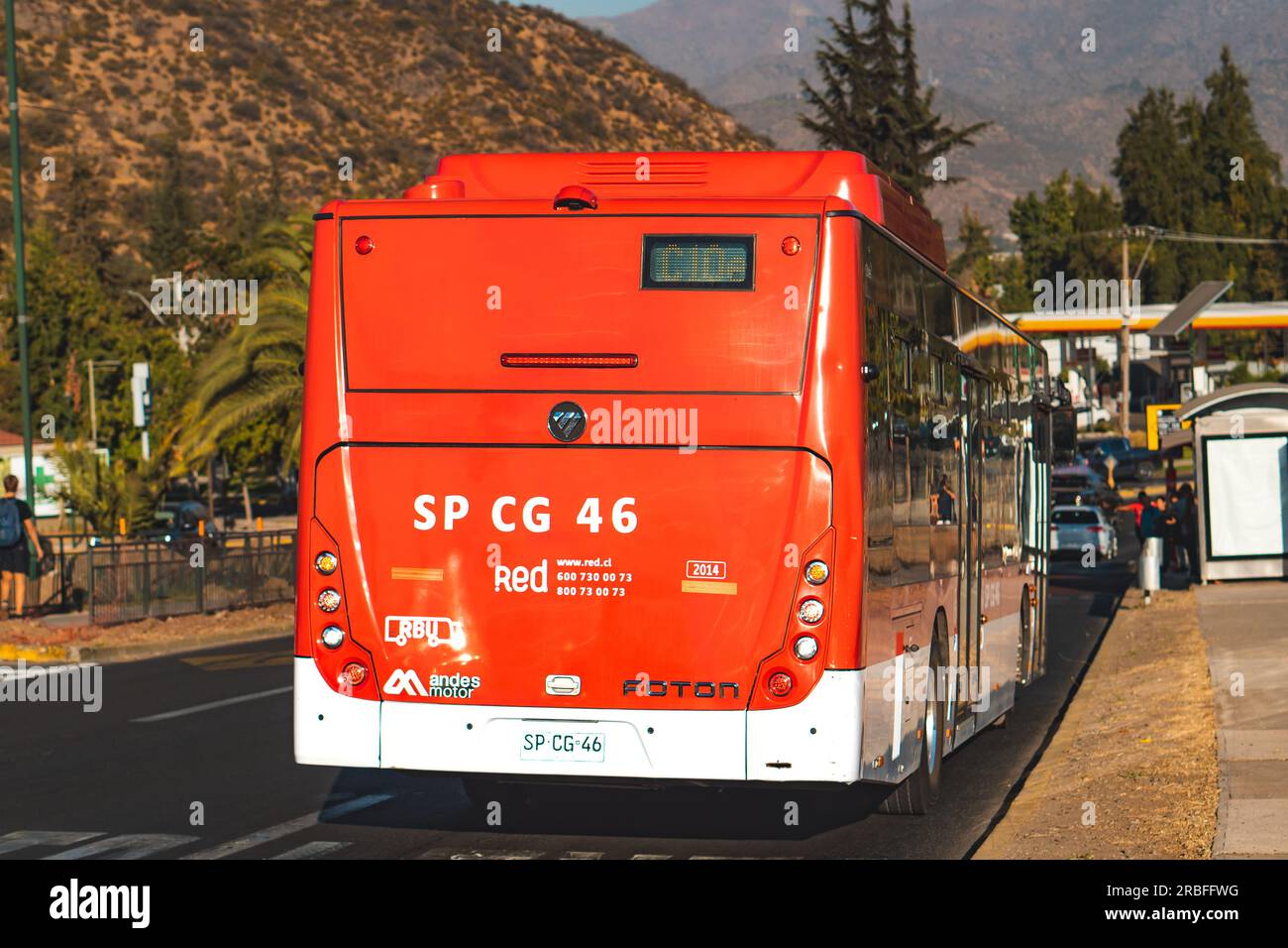 Santiago, Chile - March 31 2023: A brand new public transport ...