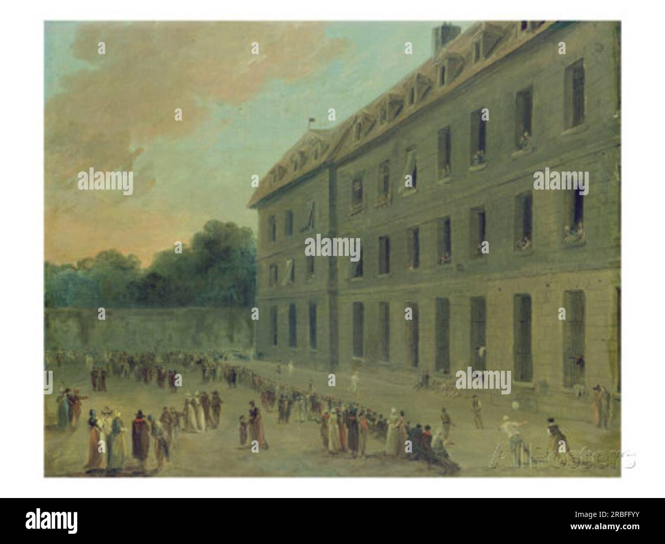 Playground at St. Lazare's Prison 1794 by Hubert Robert Stock Photo - Alamy