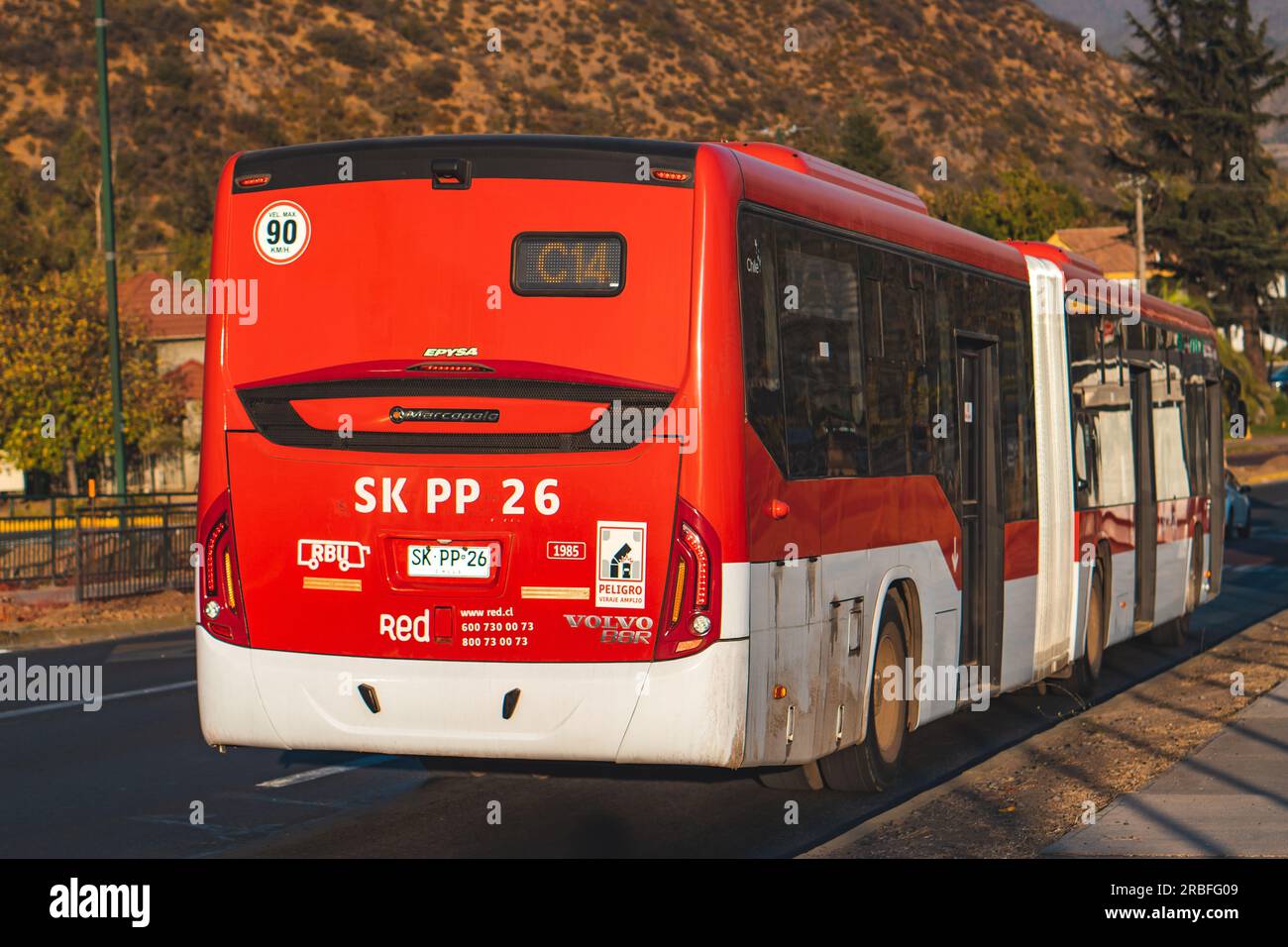 Santiago, Chile - March 31 2023: A brand new public transport ...