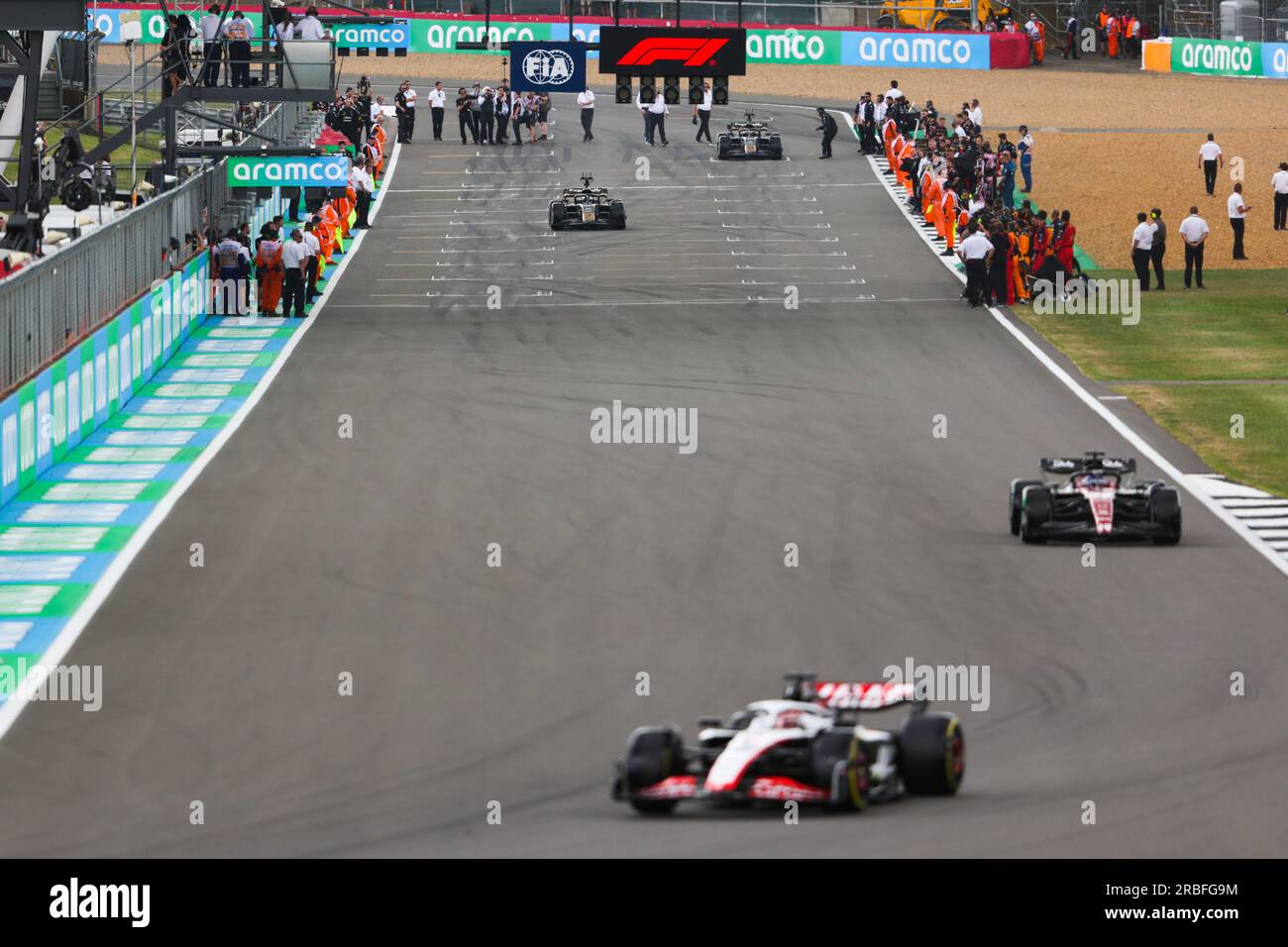 The two modified F2 cars of the fictional drivers Joshua Pearce and ...