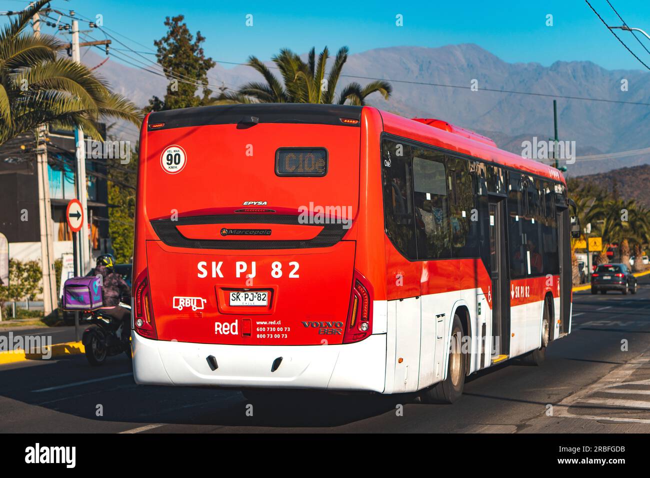 Santiago, Chile - March 31 2023: A brand new public transport ...