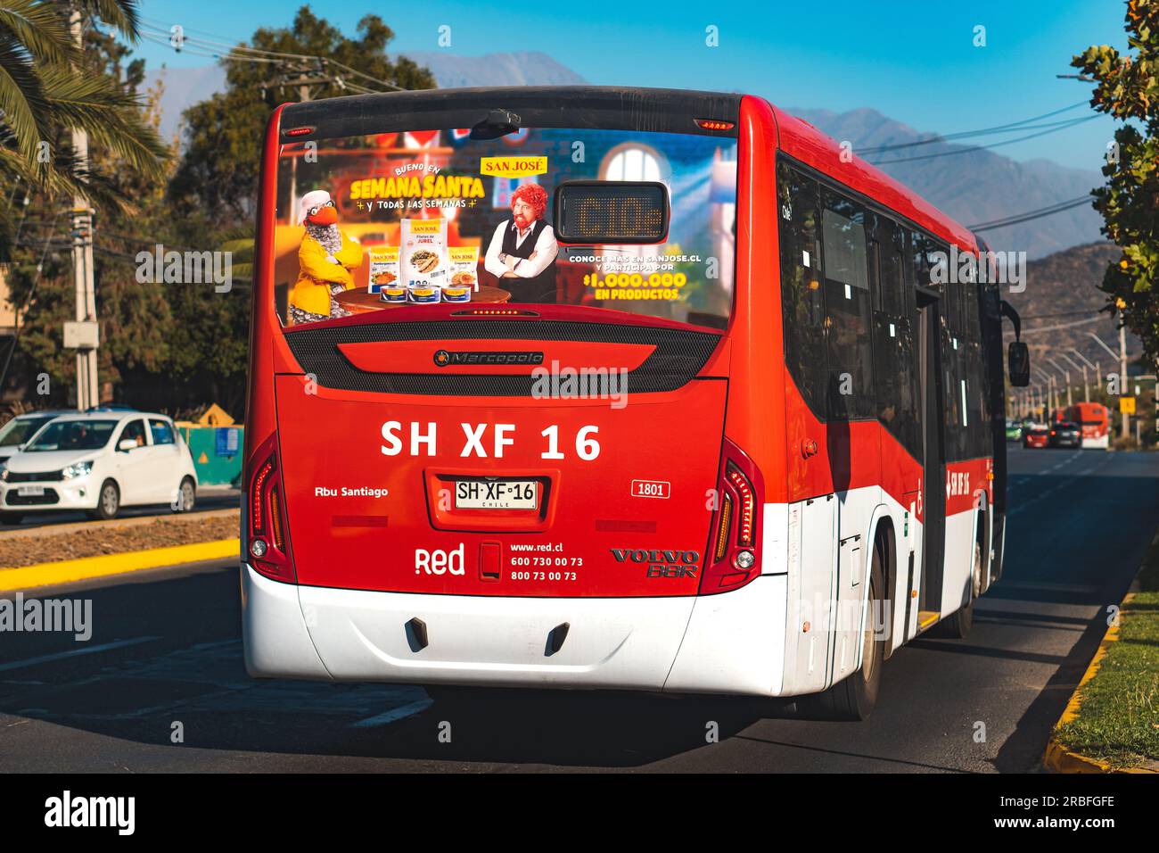 Santiago, Chile - March 31 2023: A brand new public transport ...