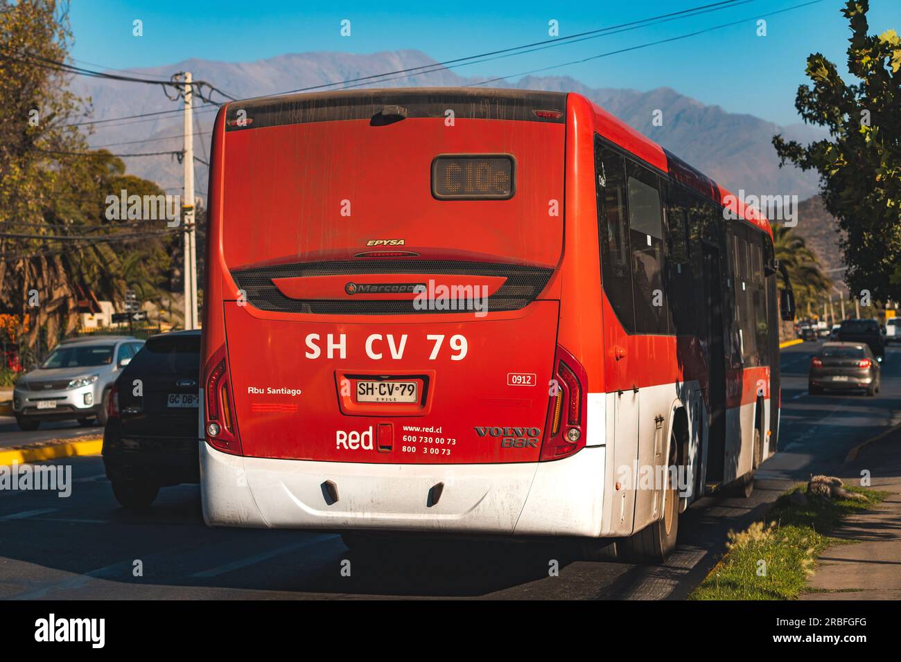 Santiago, Chile - March 31 2023: A brand new public transport ...