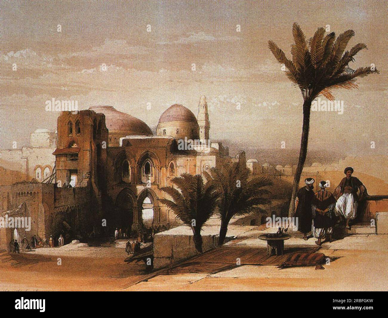 The Mosque of Omar by David Roberts Stock Photo - Alamy