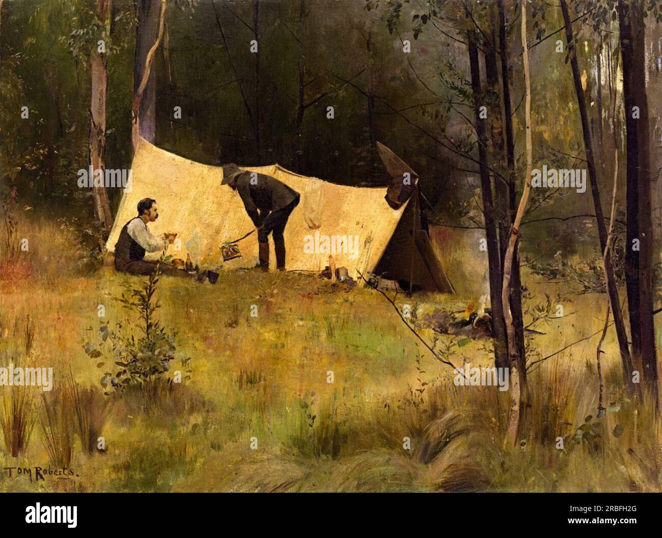 The Artist's Camp 1886 by Tom Roberts Stock Photo - Alamy