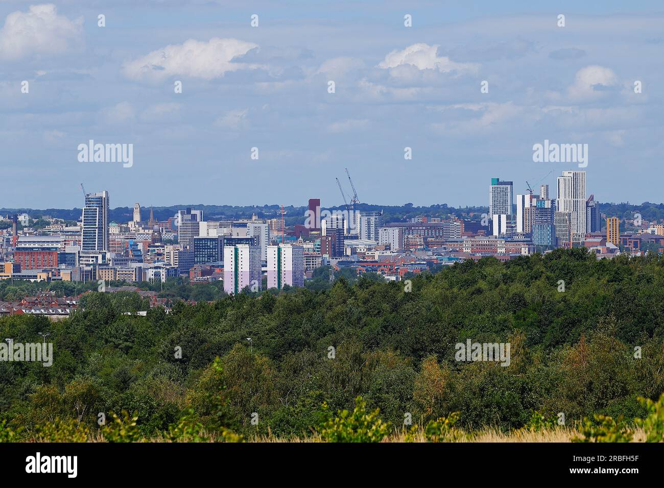 Leeds City Centre Skyline 9th July 2023, West Yorkshire,UK Stock Photo ...