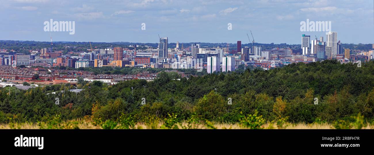 Panoramic view of Leeds City Centre 9th July 2023 Stock Photo - Alamy