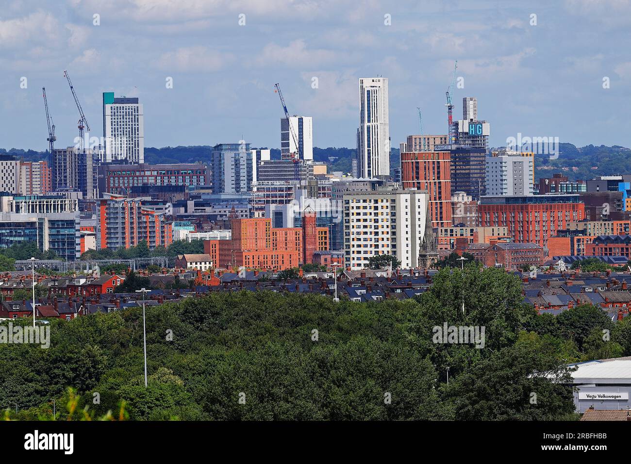 Leeds City Centre Skyline 9th July 2023, West Yorkshire,UK Stock Photo ...
