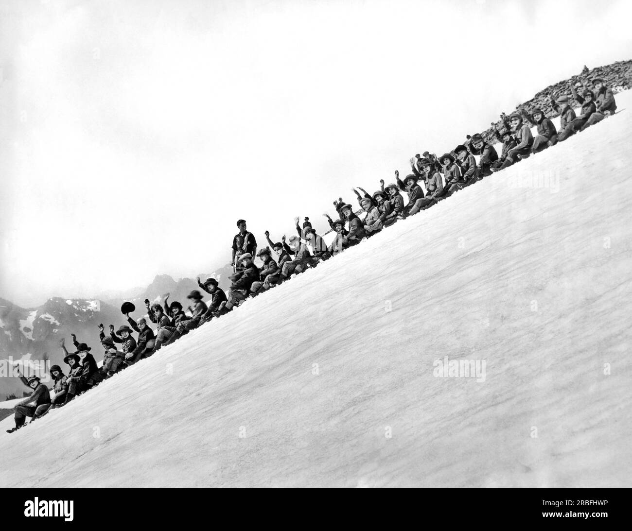 Rainier National Park, Washington: c. 1930. One of the main summer snow ...