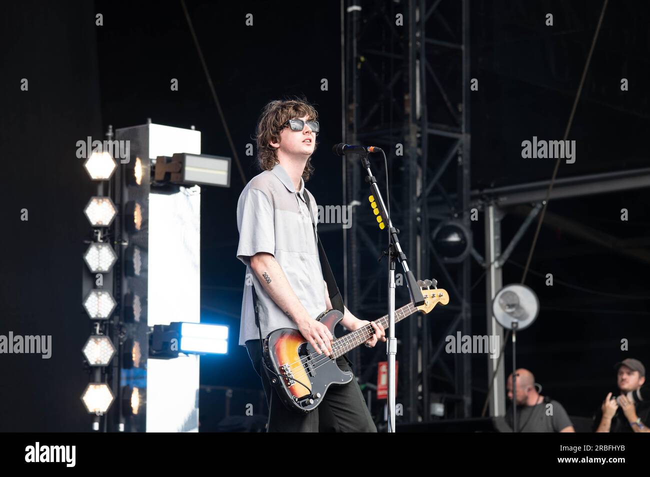 Glasgow, UK. 08th July, 2023. Robert Keating of Inhaler performing at ...