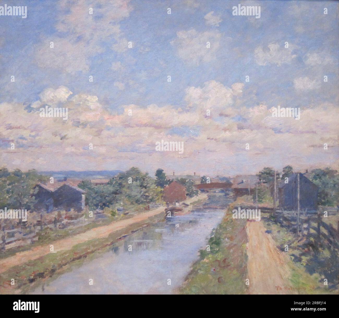 Port Ben, Delaware and Hudson Canal 1893 by Theodore Robinson Stock ...