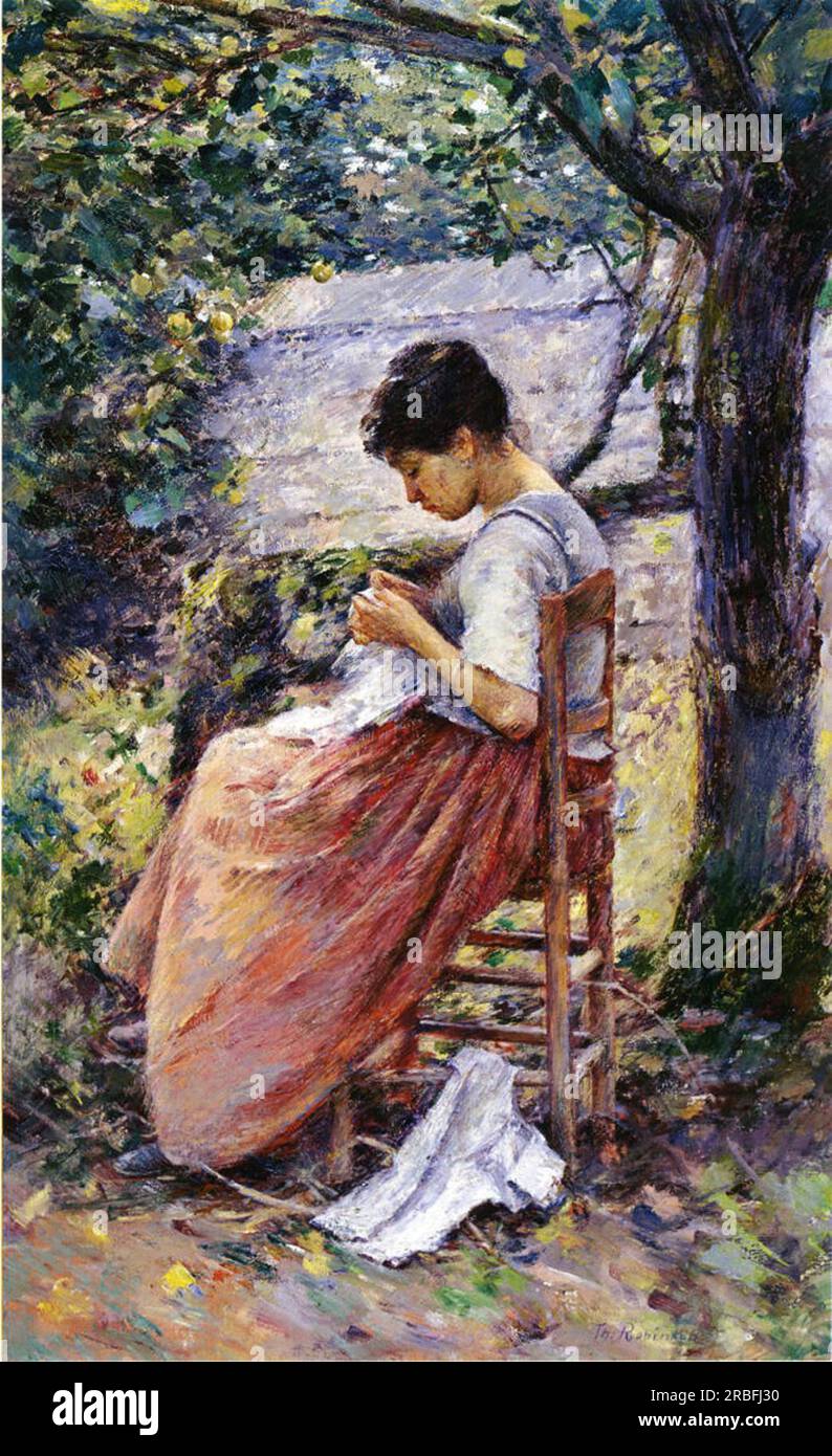 The Layette 1882 by Theodore Robinson Stock Photo - Alamy