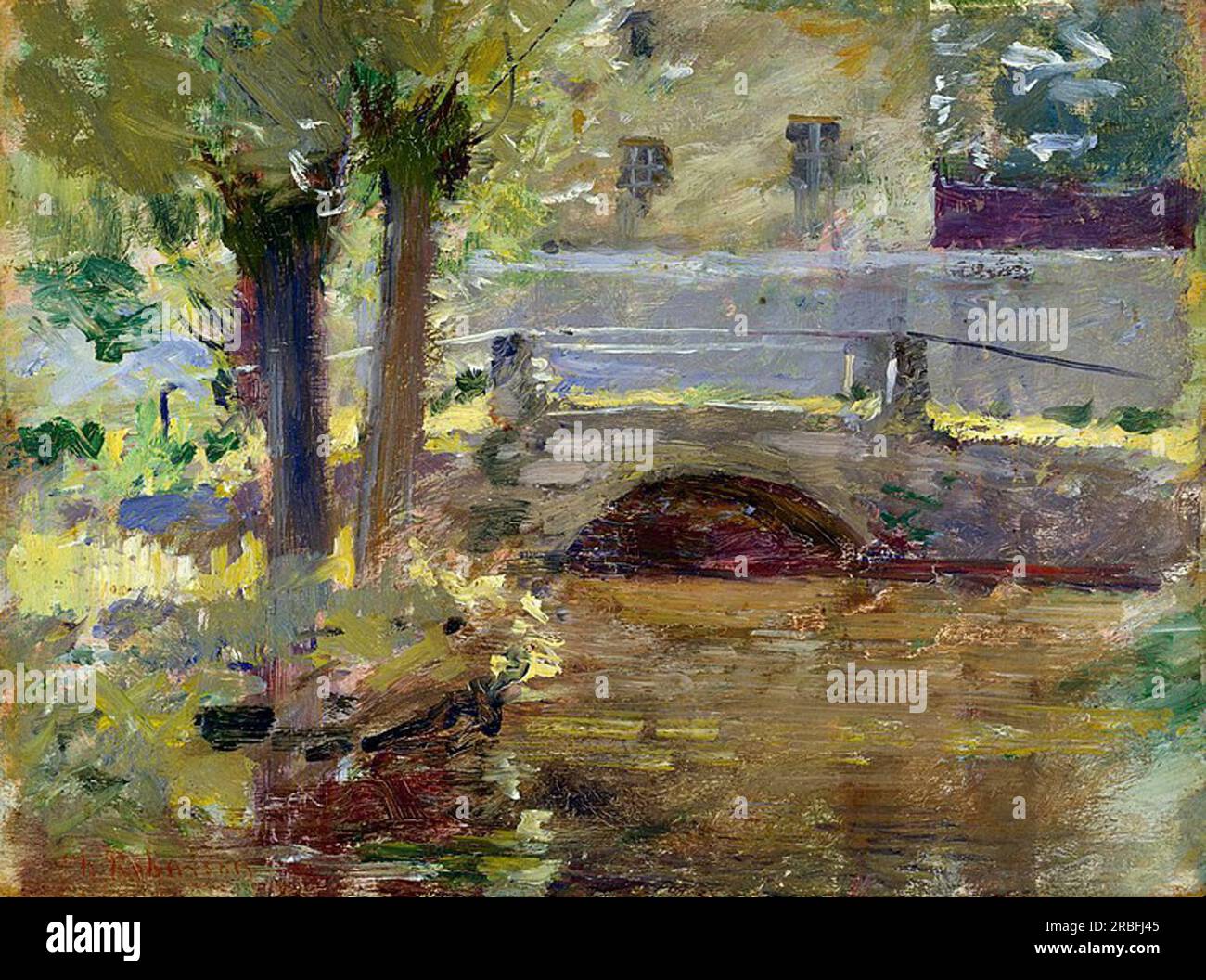 The Bridge at Giverny 1891 by Theodore Robinson Stock Photo - Alamy