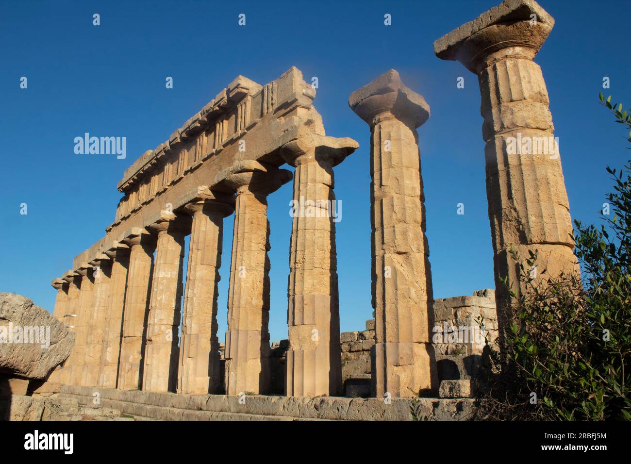 Ruins of Greek Temple C - on the acropolis, the hilltop citadel of the ...