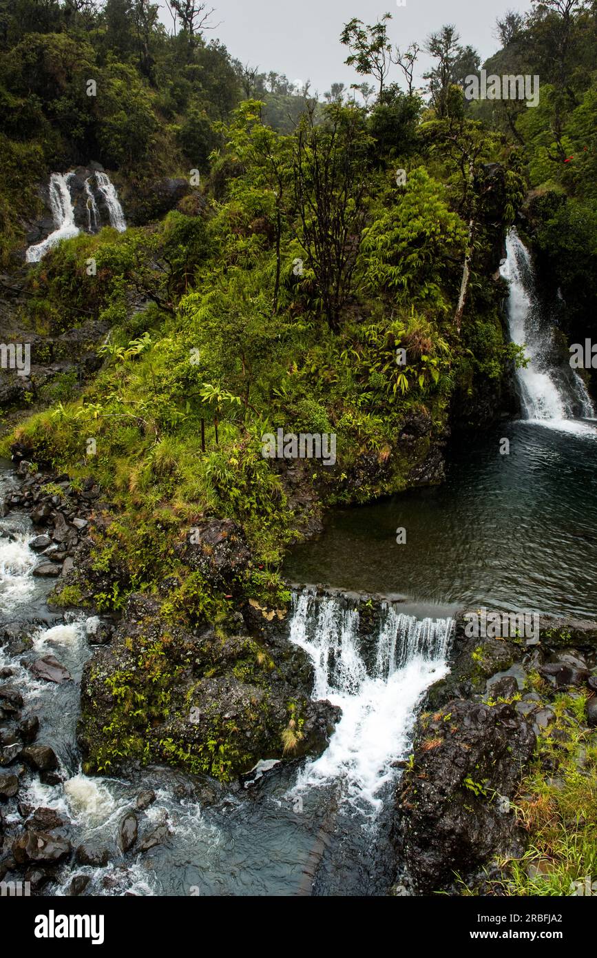 Hanawi waterfall hi-res stock photography and images - Alamy
