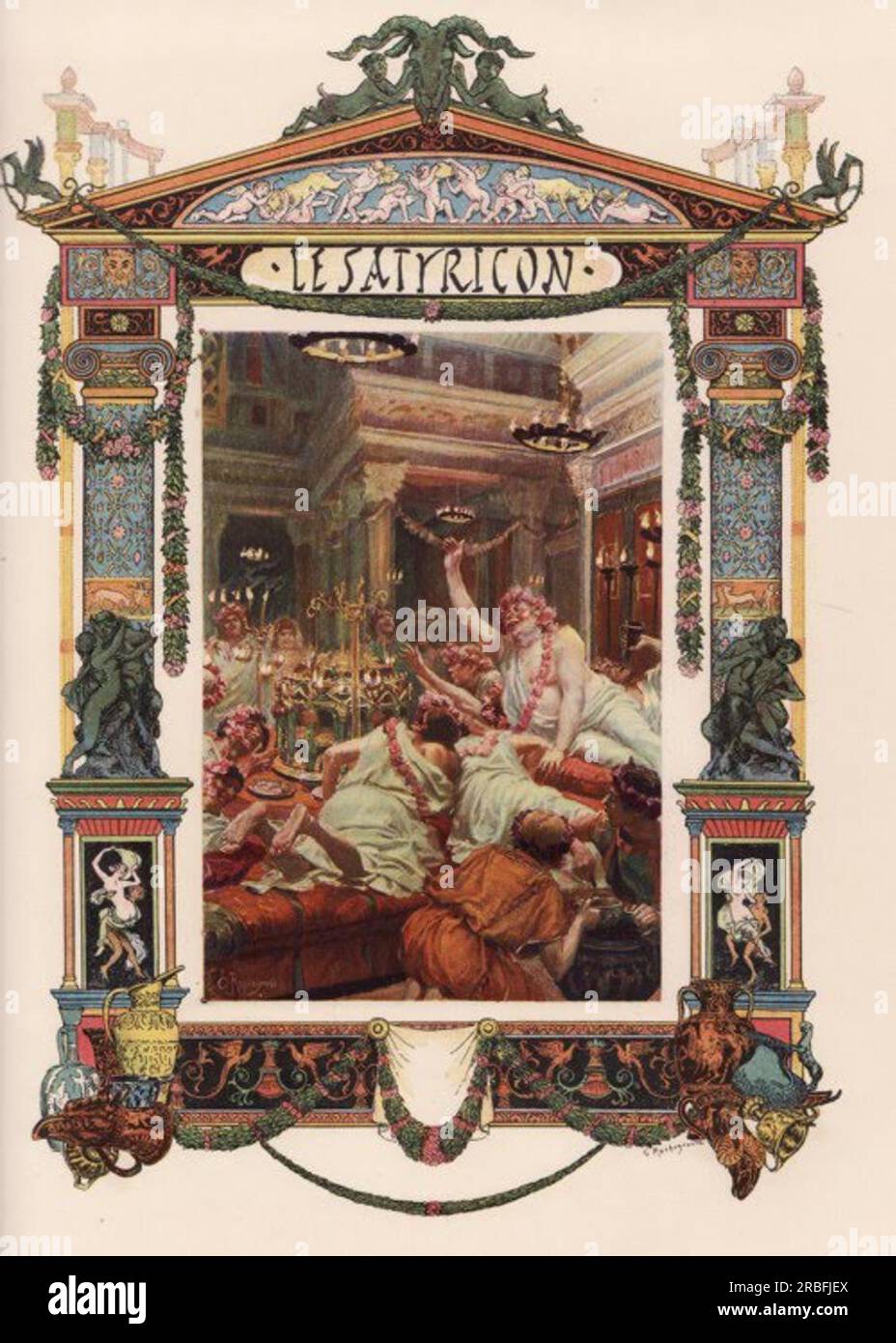 Illustration Of The Petronius Satyricon. The Banquet Of Trimalcion by ...