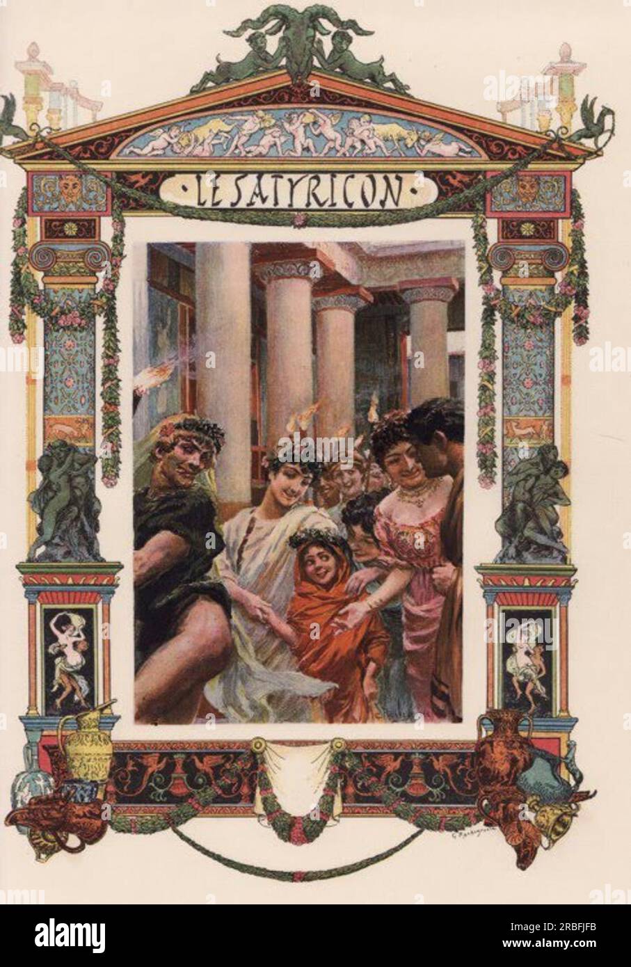 Illustration Of The Petronius Satyricon. Meeting De Pannychis With ...