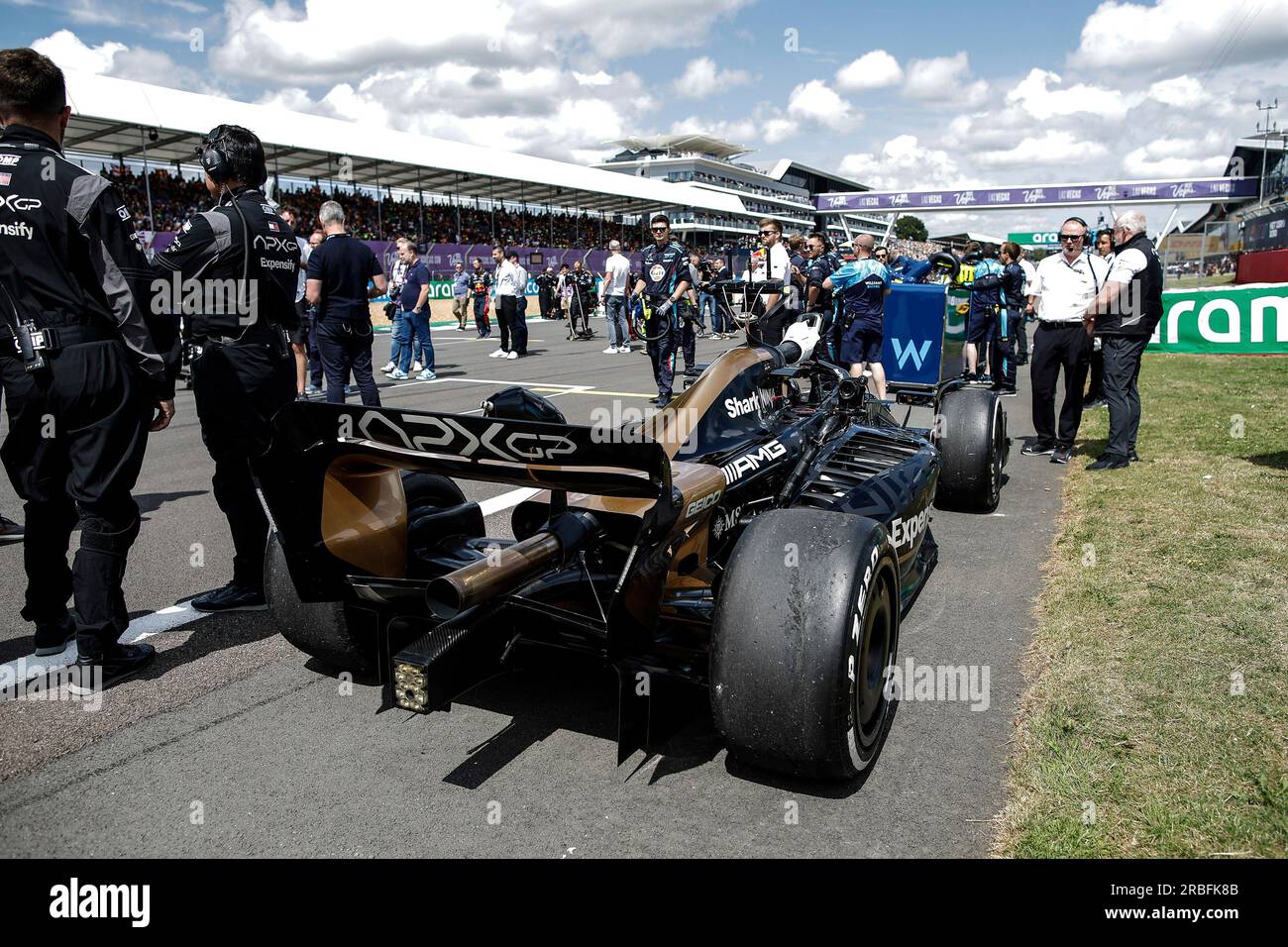 Silverstone, Great Britain. 9th July, 2023. Car of the fictional Apex ...