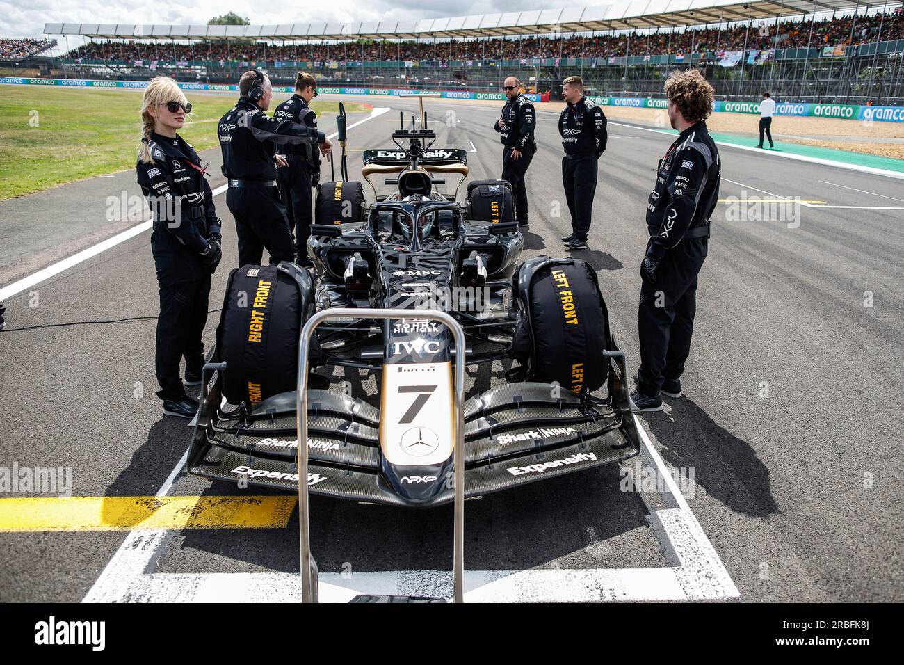 Silverstone, Great Britain. 9th July, 2023. Car of the fictional Apex APXGP Team, for the ...