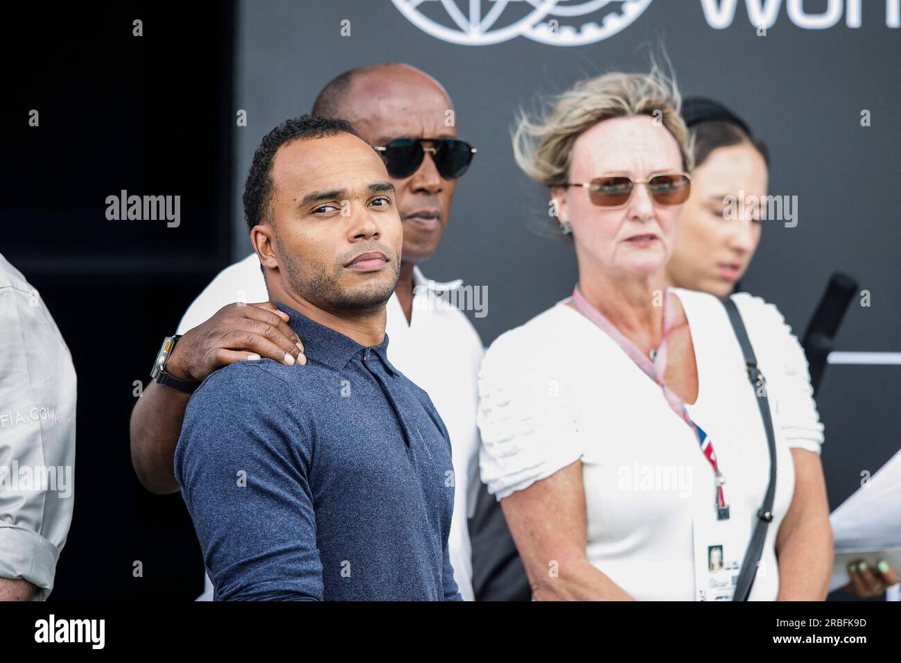 Silverstone, Great Britain. 9th July, 2023. Nicolas Hamilton and ...