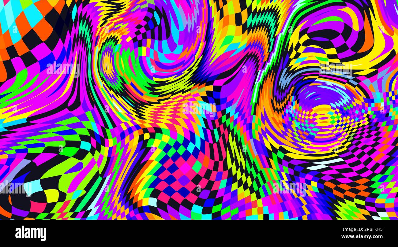 Distorted grid square neon hi-res stock photography and images - Alamy