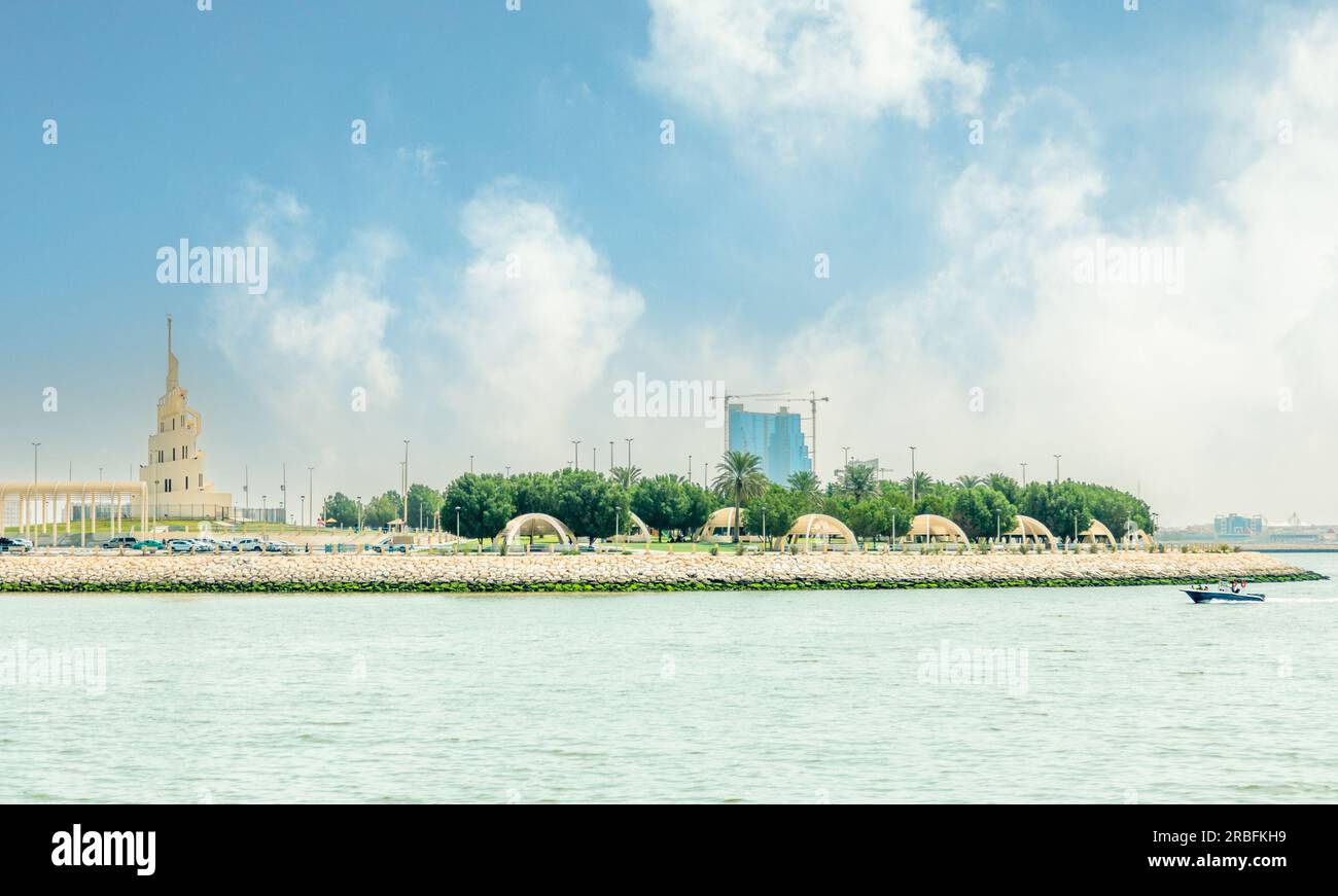 Artifical Murjan Island park panorama, Dammam, Saudi Arabia Stock Photo ...