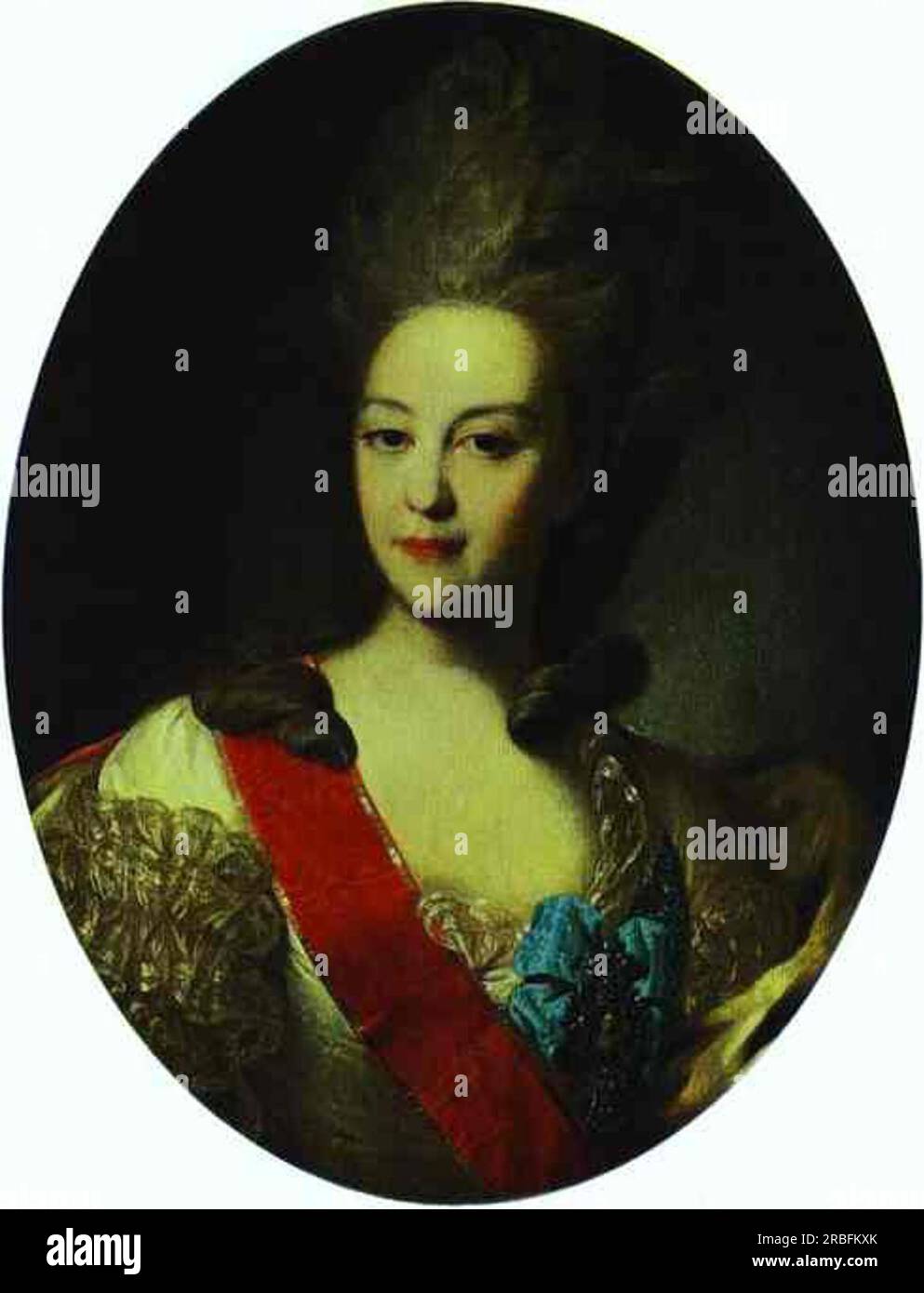 Portrait of Countess Ekaterina Orlova 1779 by Fyodor Rokotov Stock ...