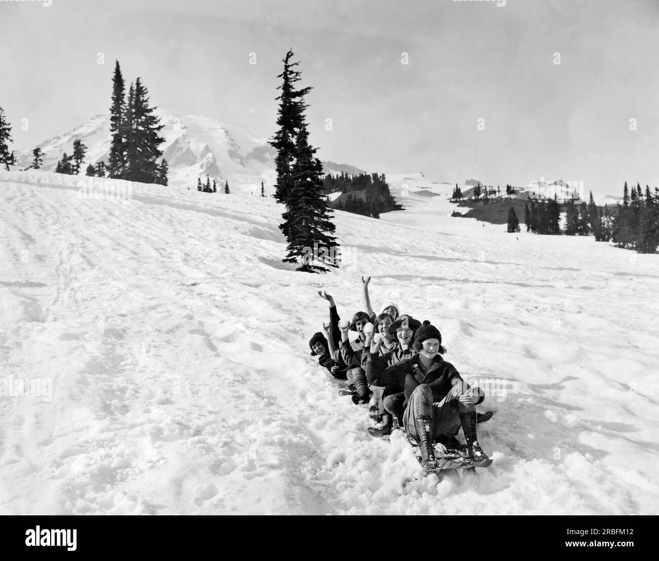 Rainier National Park, Washington: c. 1927 One of the main summer snow ...