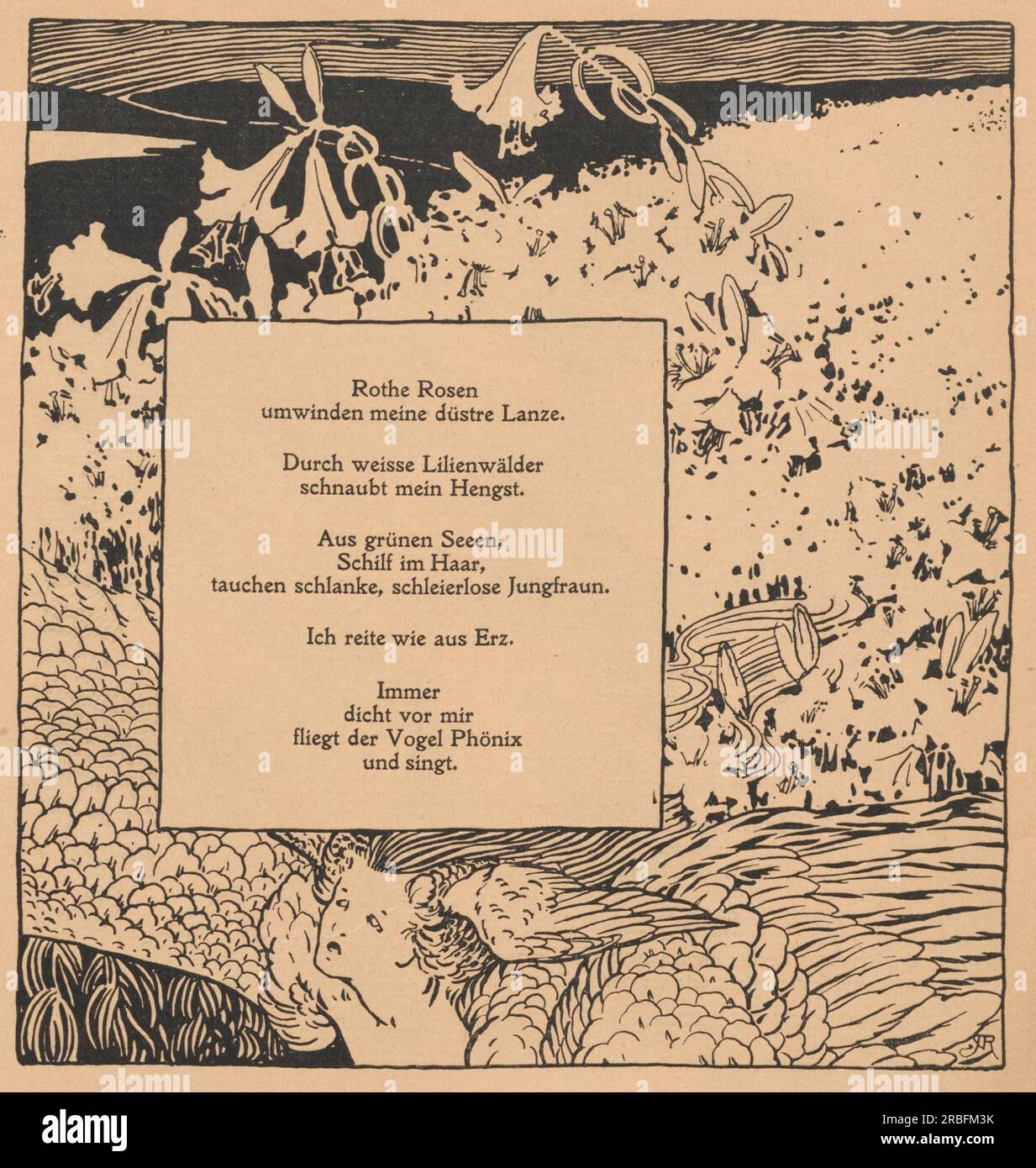 Illustration to a Poem by Arno Holz 1898 by Alfred Roller Stock Photo ...