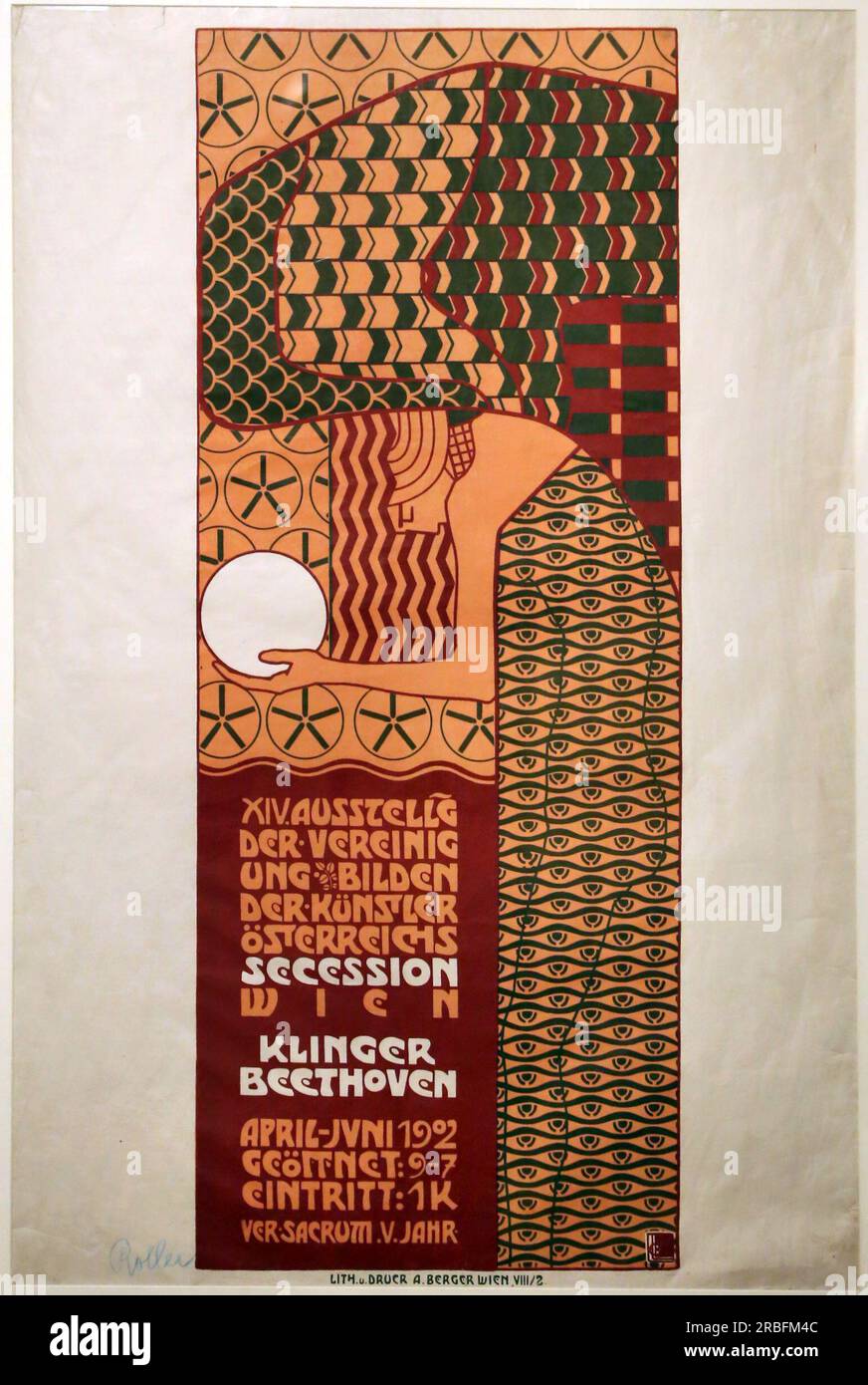 Poster for XIV exhibition of Vienna Secession 1902 by Alfred Roller ...