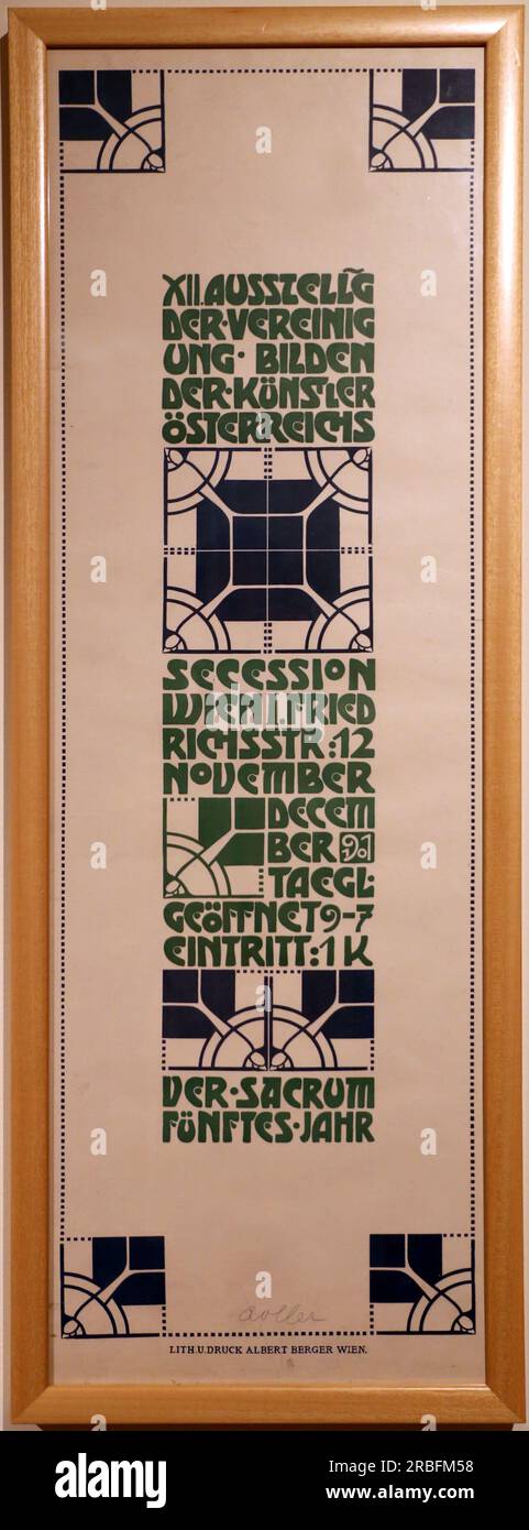 Poster for XII exhibition of Vienna Secession 1901 by Alfred Roller ...