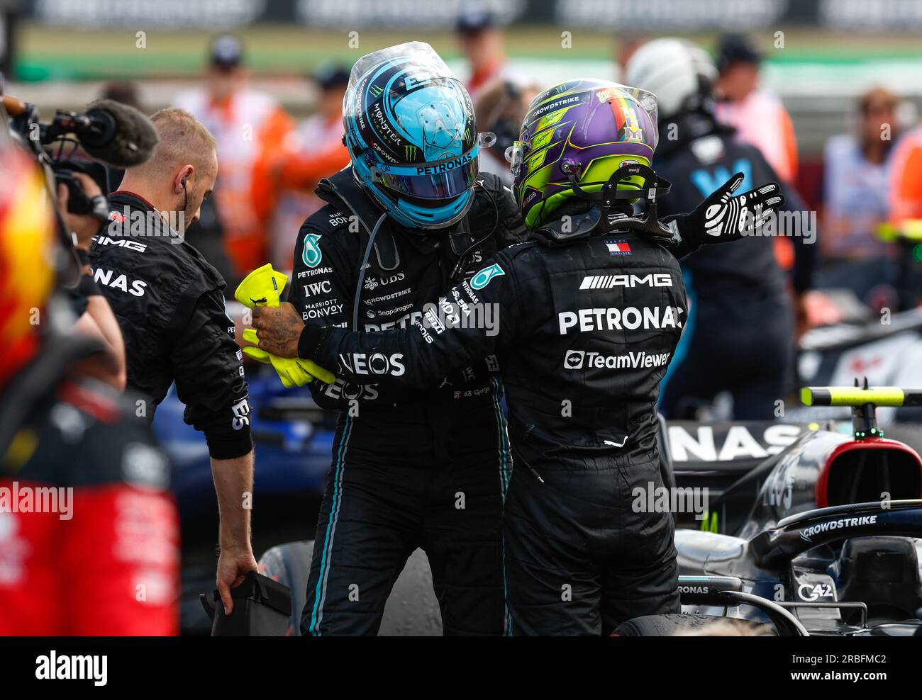 HAMILTON Lewis (gbr), Mercedes AMG F1 Team W14, portrait RUSSELL George ...