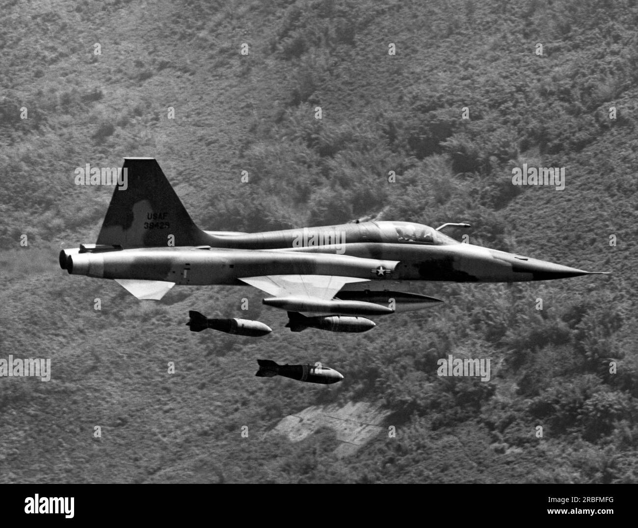 Vietnam: February 28, 1966 A U.S. Air Force F-5 Skoshi Tiger from the ...