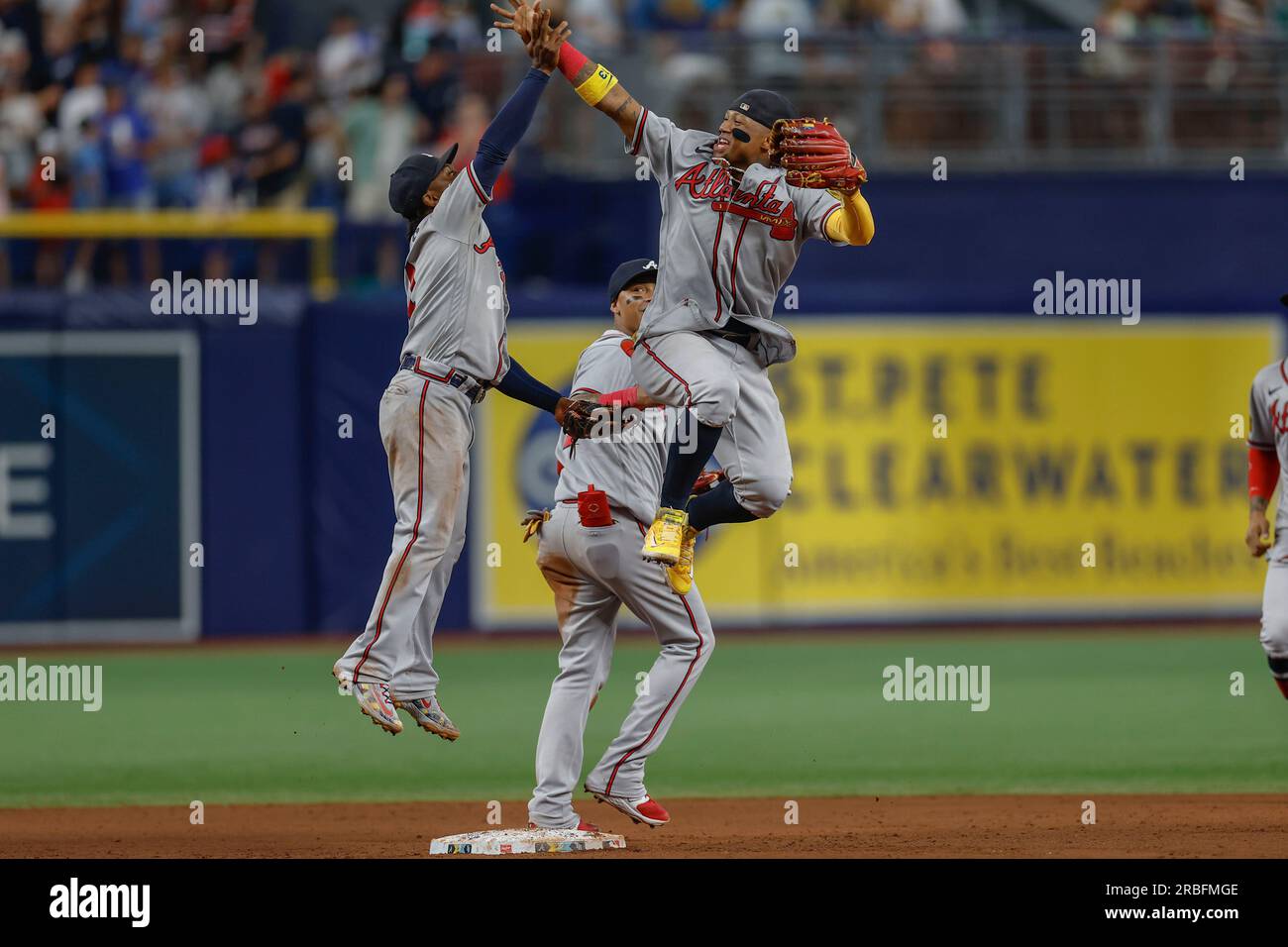 St. Petersburg, FL USA; Atlanta Braves right fielder Ronald Acuna Jr ...