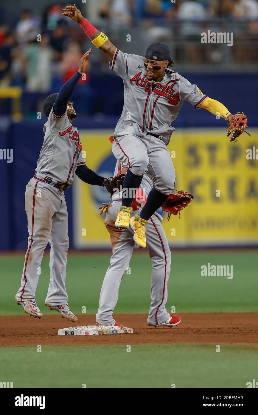 St. Petersburg, FL USA; Atlanta Braves right fielder Ronald Acuna Jr ...