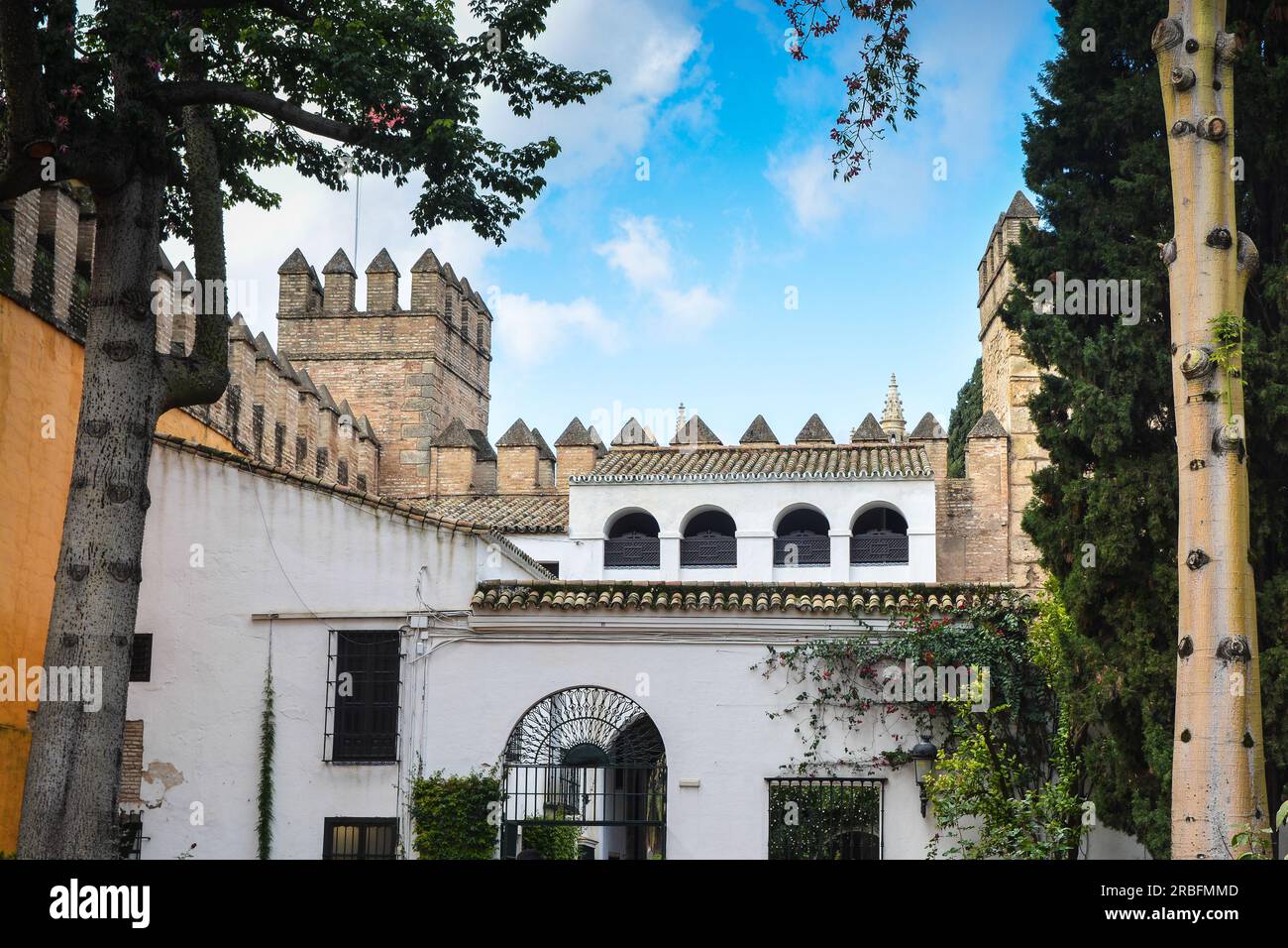 The Seville Alcazar. The palace complex, a UNESCO World Heritage Site ...