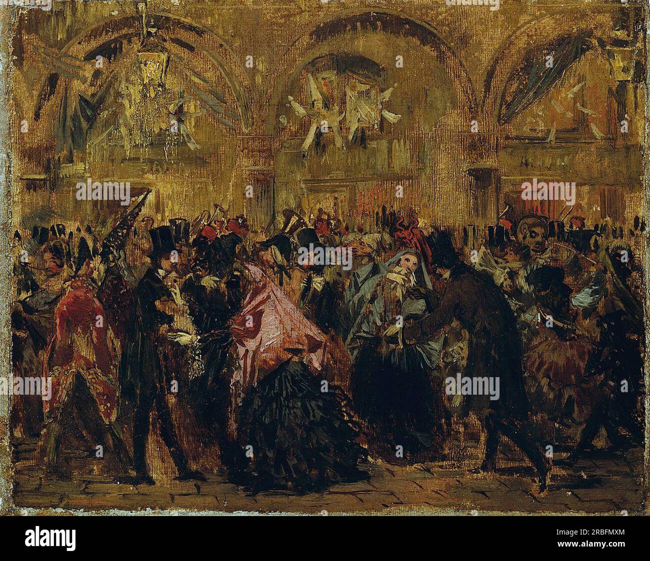 Carnival in St. Mark's Square in Venice 1876 by Anton Romako Stock ...