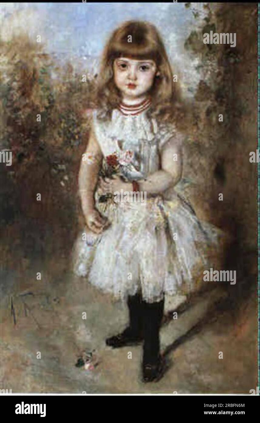 Girl portrait of the opera singer Lilly Helgers 1888 by Anton Romako ...