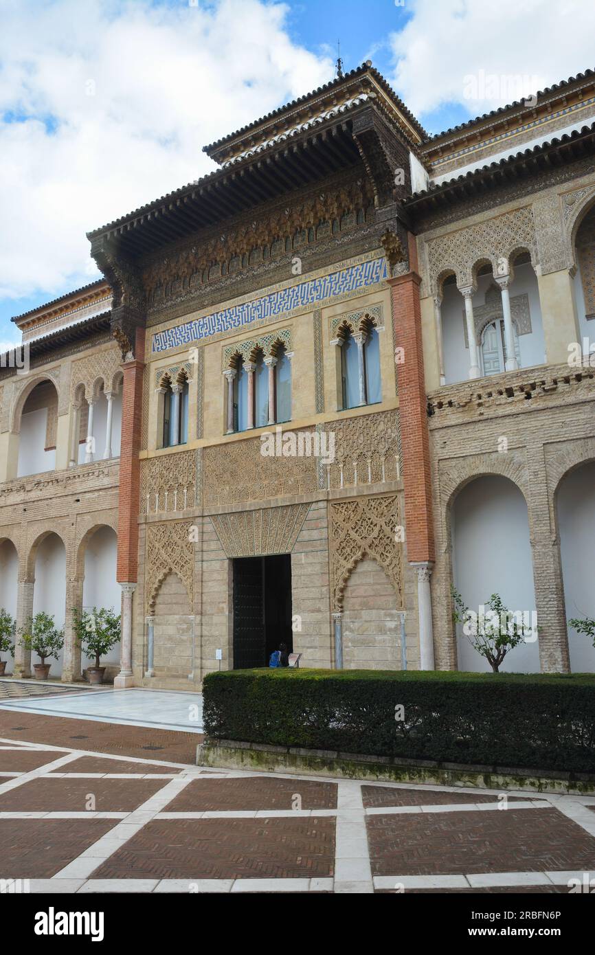 The Seville Alcazar. The palace complex, a UNESCO World Heritage Site ...