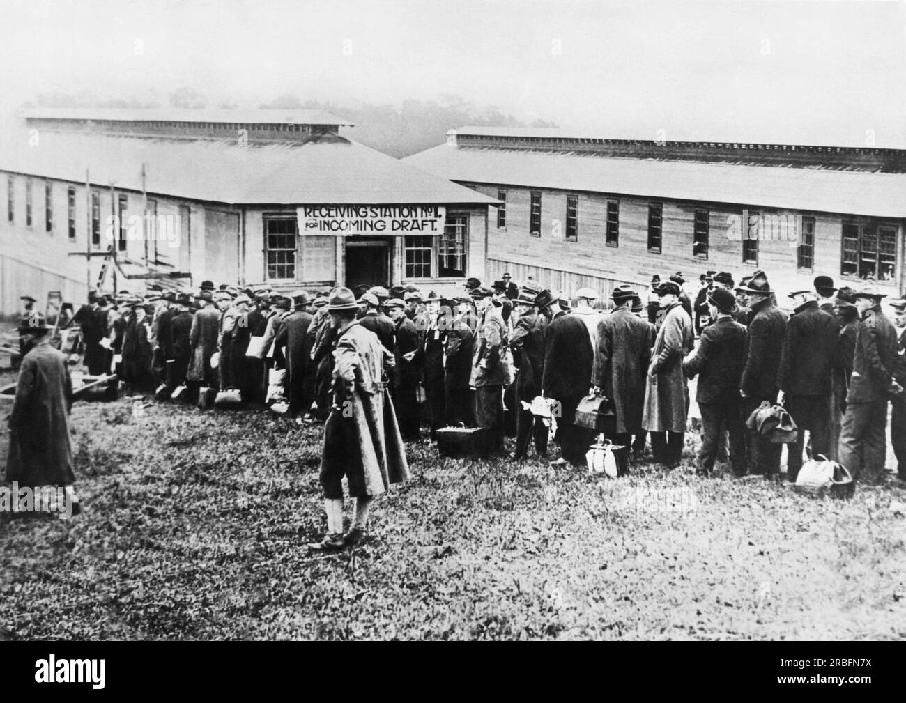 United States: c. 1917 The Receiving Station Number 1 for the incoming ...