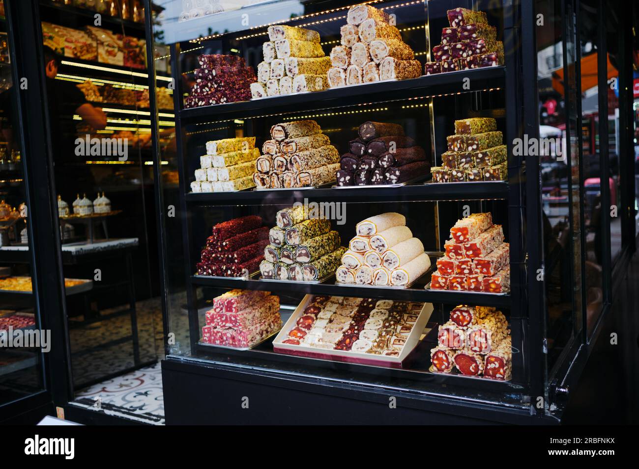 Turkish delight of various types - chocolate, fruit, with pistachios ...