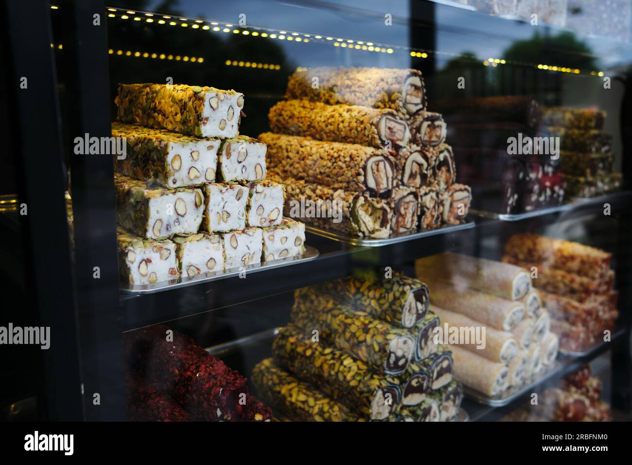 Turkish delight of various types - chocolate, fruit, with pistachios ...