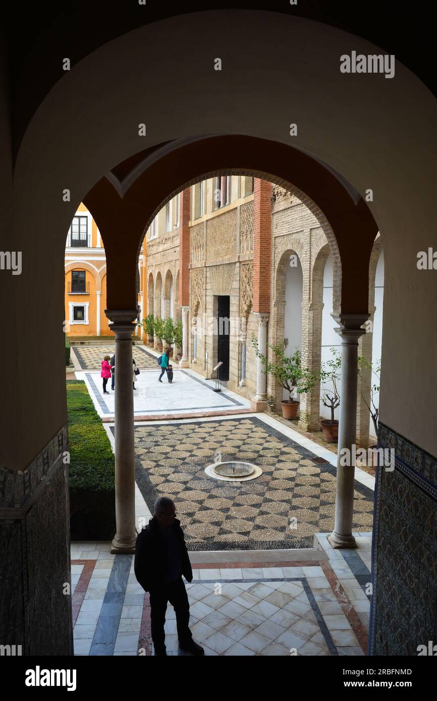 The Seville Alcazar. The palace complex, a UNESCO World Heritage Site ...